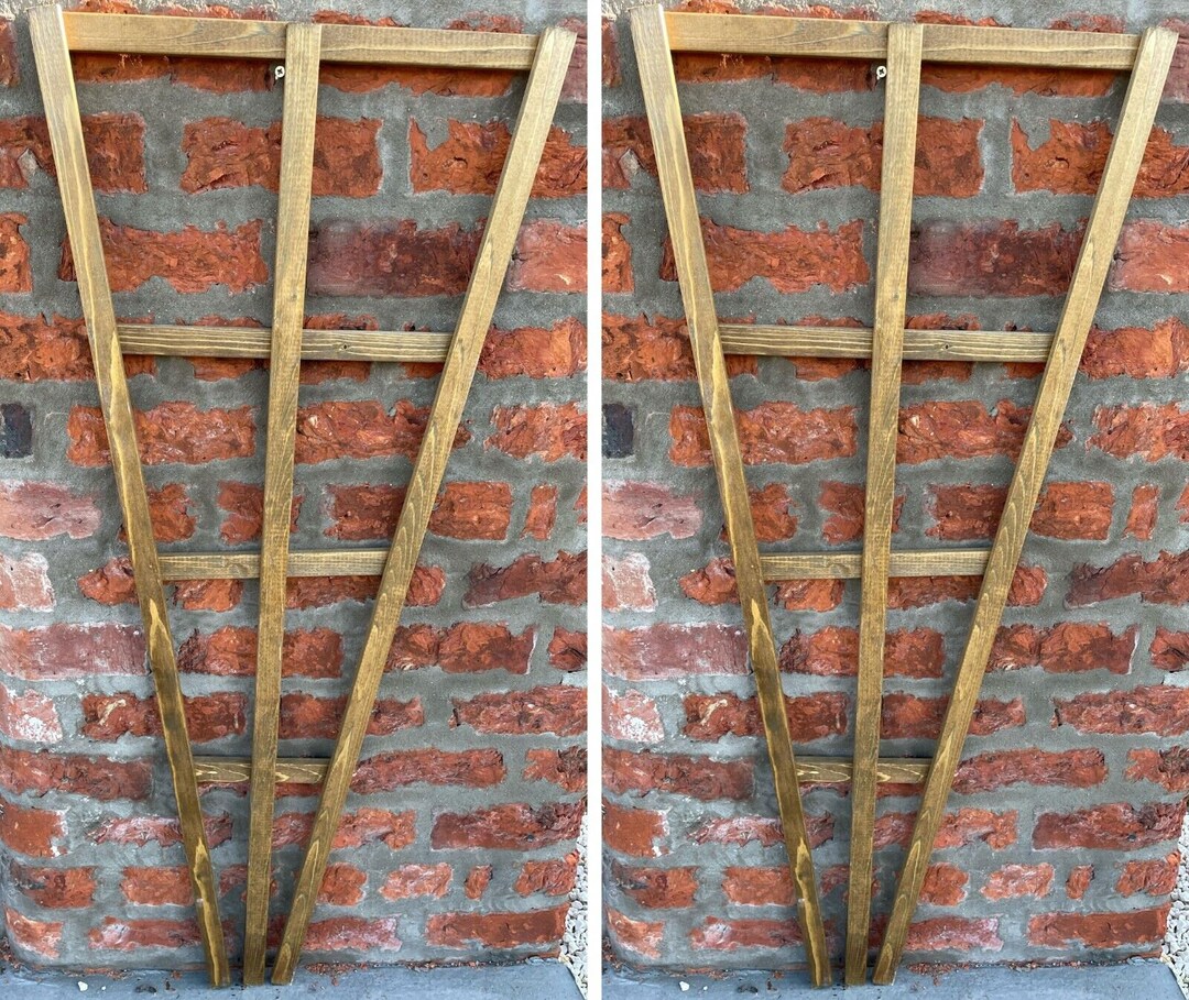 Wooden Garden Trellis Wall Fan Climbing Plant Support Wood Handmade ...