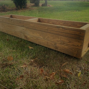 Large Wooden Rectangular Flower Planter Pots Boxes Plant Shrub Veg ...