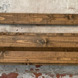 Wall Mounted Wooden Shoe Rack Storage Unit Chunky Rustic Shelves Heavy ...