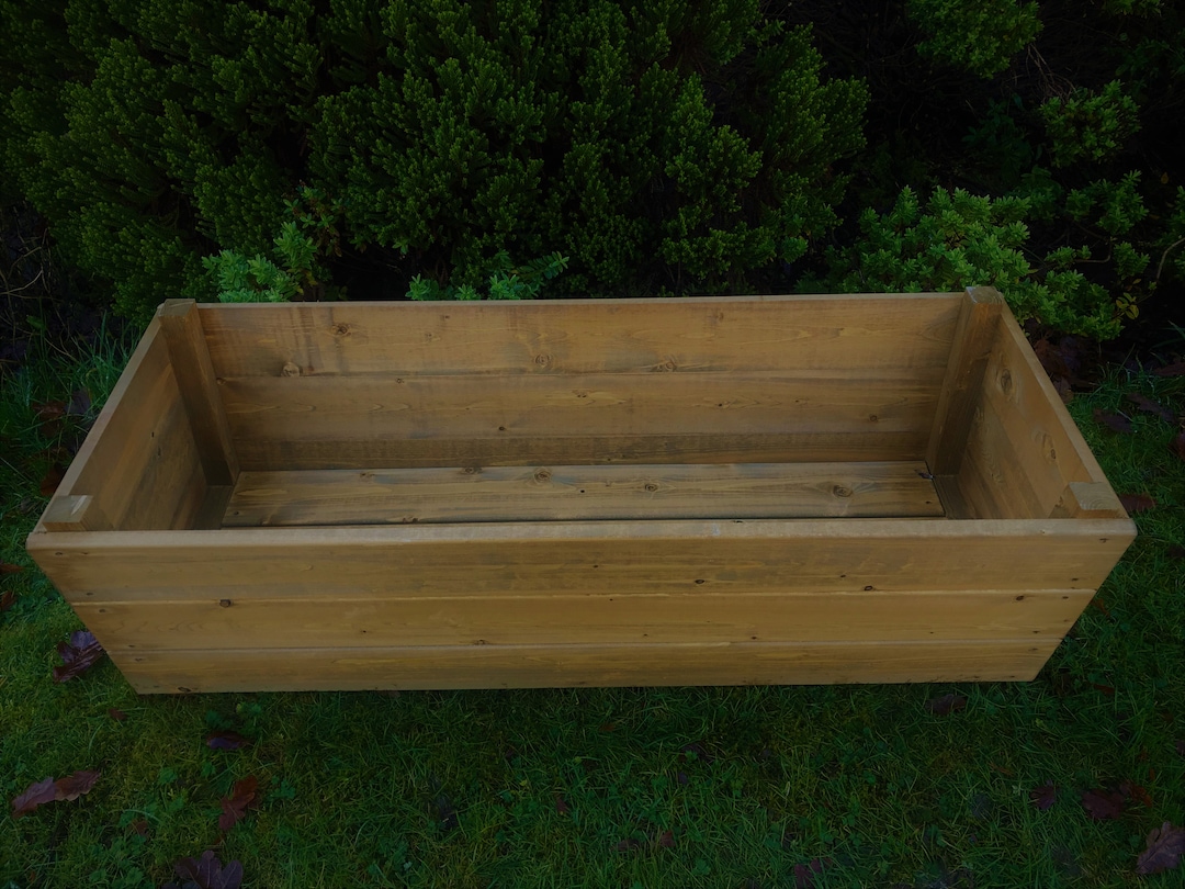 Extra Large Wooden Garden Planter Outdoor Flower Jumbo Pots Veg Boxes ...