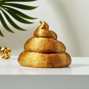 Golden Poop Emoji Trophy – Funny 3D Printed Poop Sculpture | Gag Gift ...
