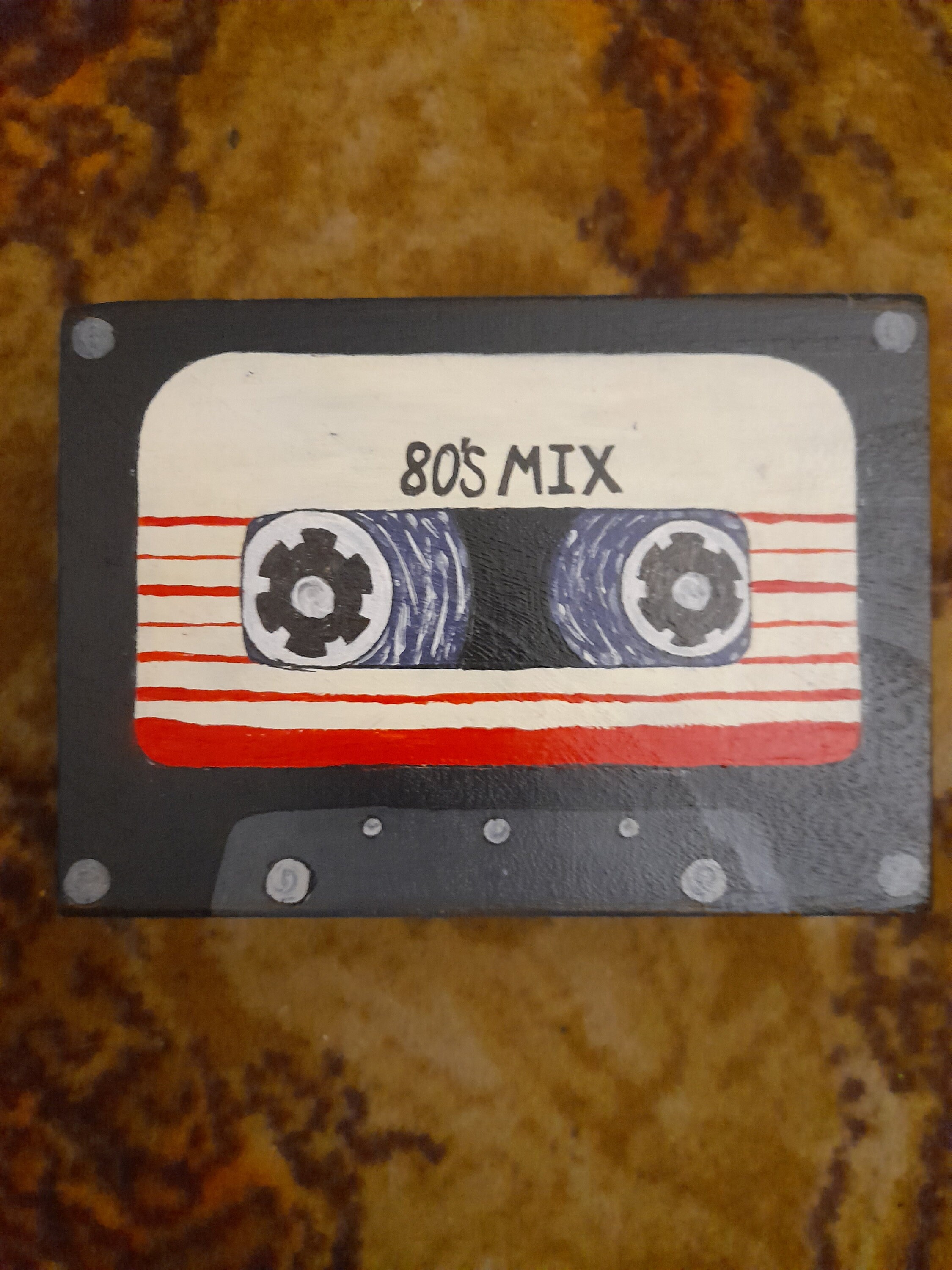 Hand Painted Wooden Cassette Tape Box - Etsy