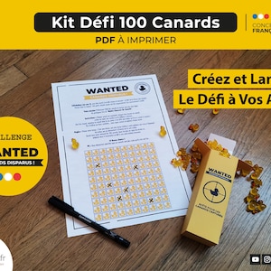 Kit Challenge jeu 100 Mini Canards à imprimer - Etsy France