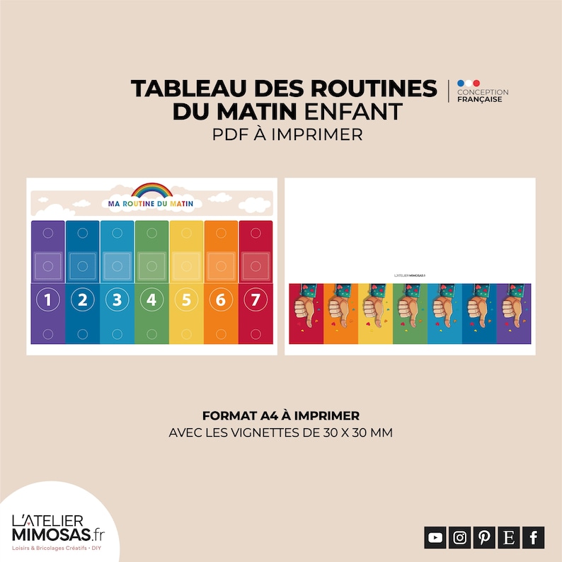 Routine du matin à Imprimer pour les Enfants en Français - Tableau ...