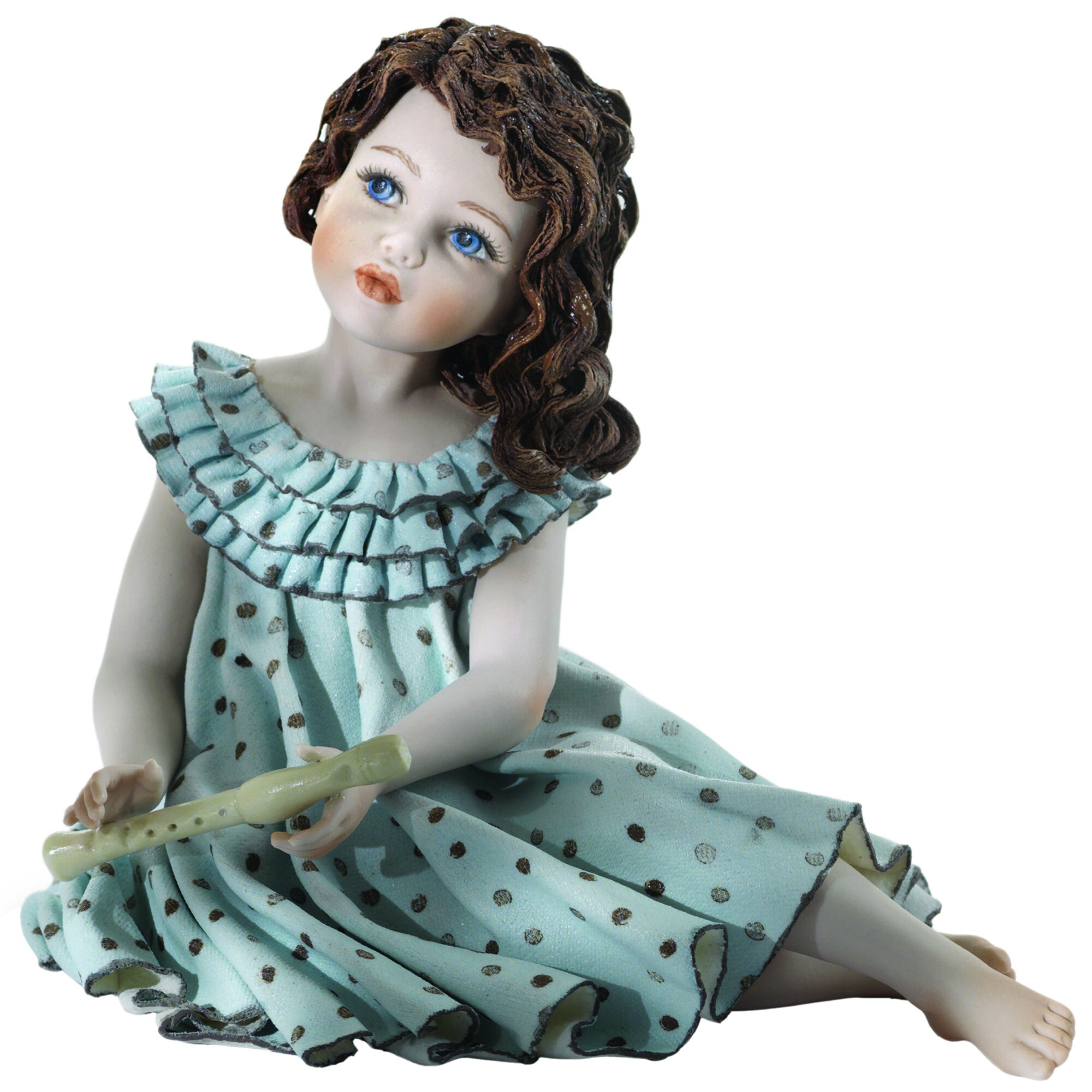 Piper Girl Figurine Handmade in Italy, Pamina Porcelain Statuette - Etsy