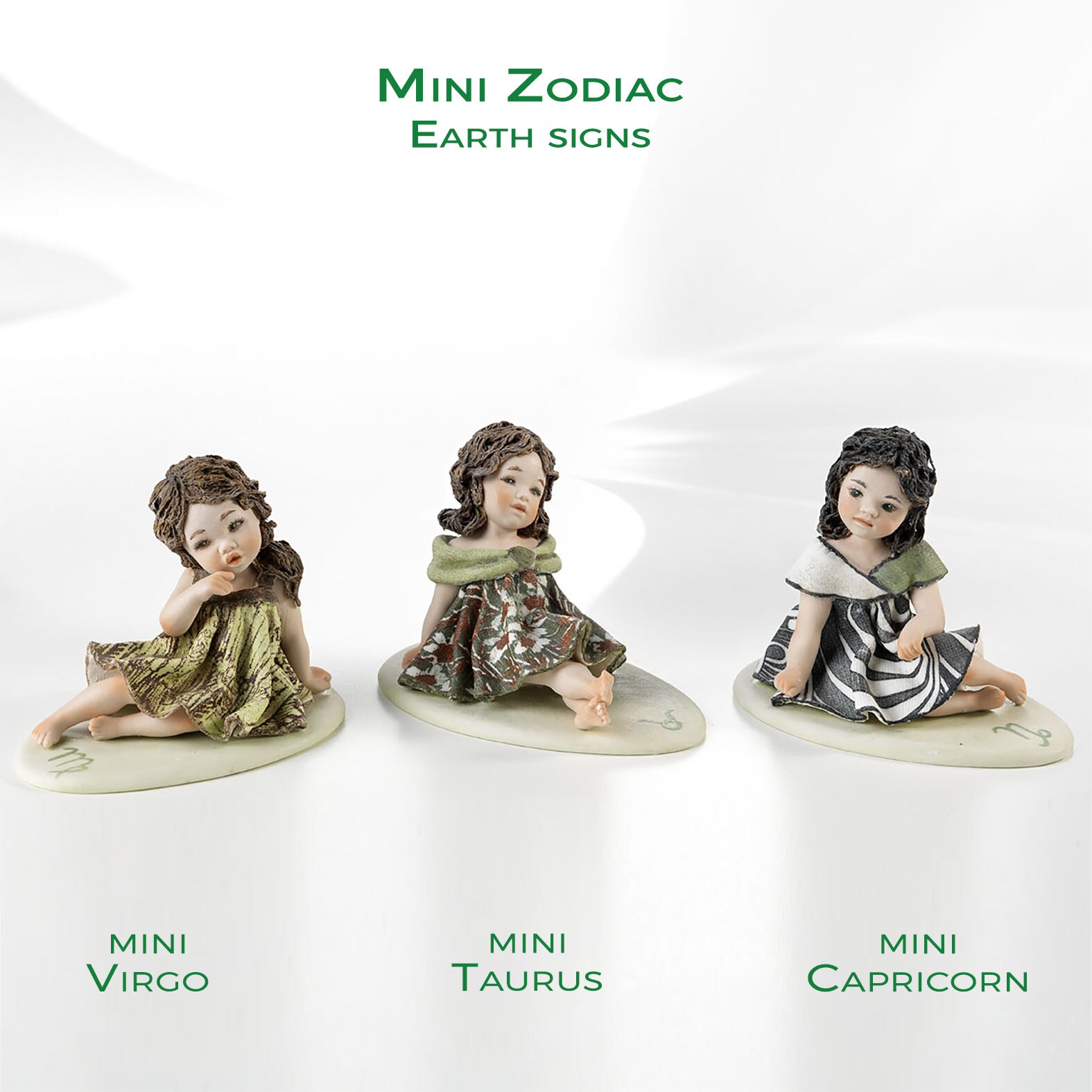 Zodiac Virgo Porcelain Handmade Statue, Made in Italy, Porcelain ...