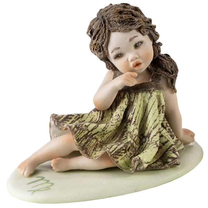 Zodiac Virgo Porcelain Handmade Statue, Made in Italy, Porcelain ...