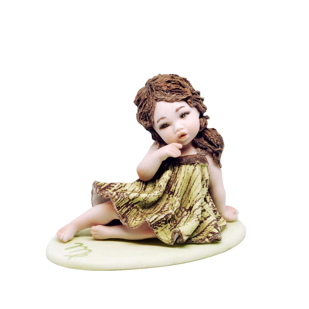 Zodiac Virgo Porcelain Handmade Statue, Made in Italy, Porcelain ...