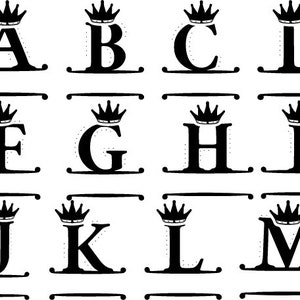 Royal Letter A-Z With Crown Name Monogram Alphabet Set Png, Jpg, Svg ...