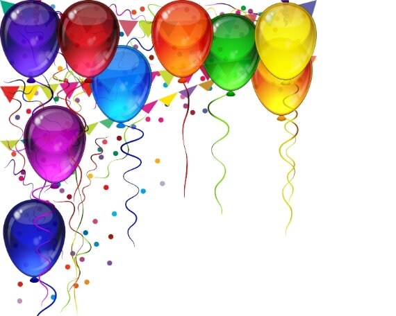 Colorful Balloons Clipart, 30 Png, Jpg, Digital Clipart, Clipart Bundle ...