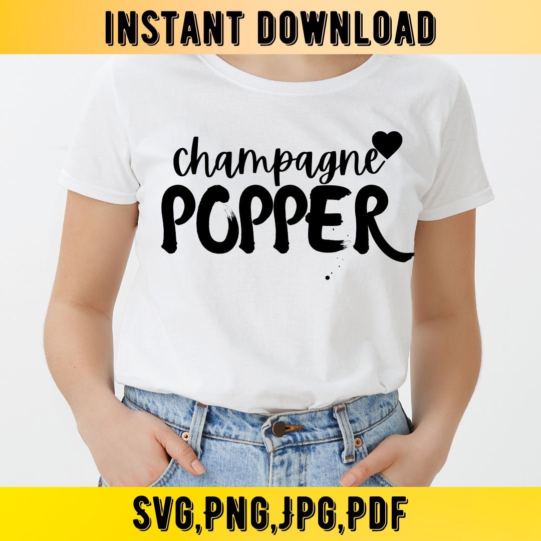 Champagne Popper SVG PNG Pdfsvg Files for Cricutamerica Svg - Etsy