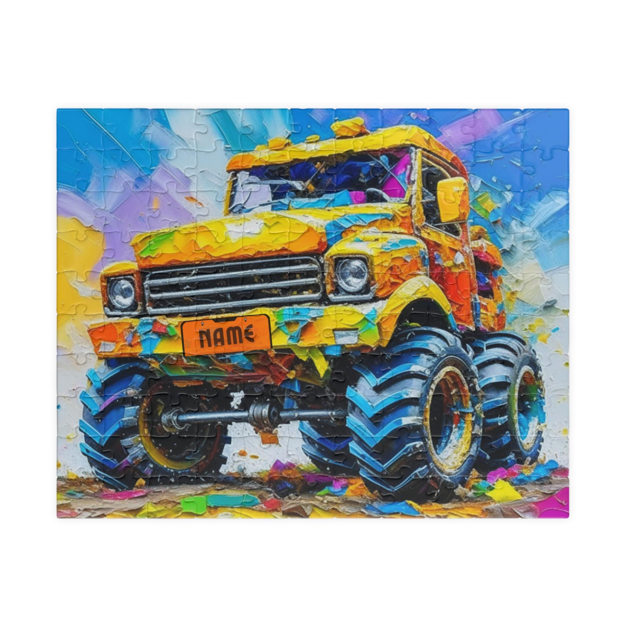 Personalized Monster Truck Puzzle (110-piece), Monster Truck Party ...