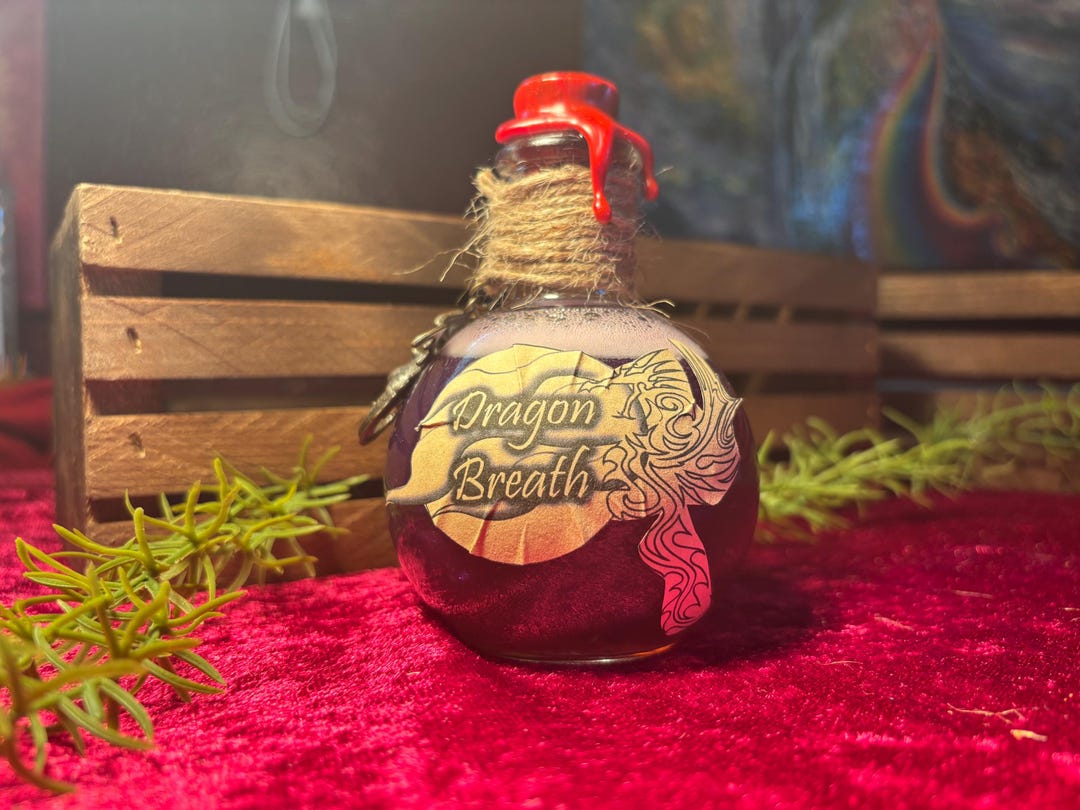 Dragon Breath - Dnd Prop, Display for TTRPG, Decorated Bottle - Etsy