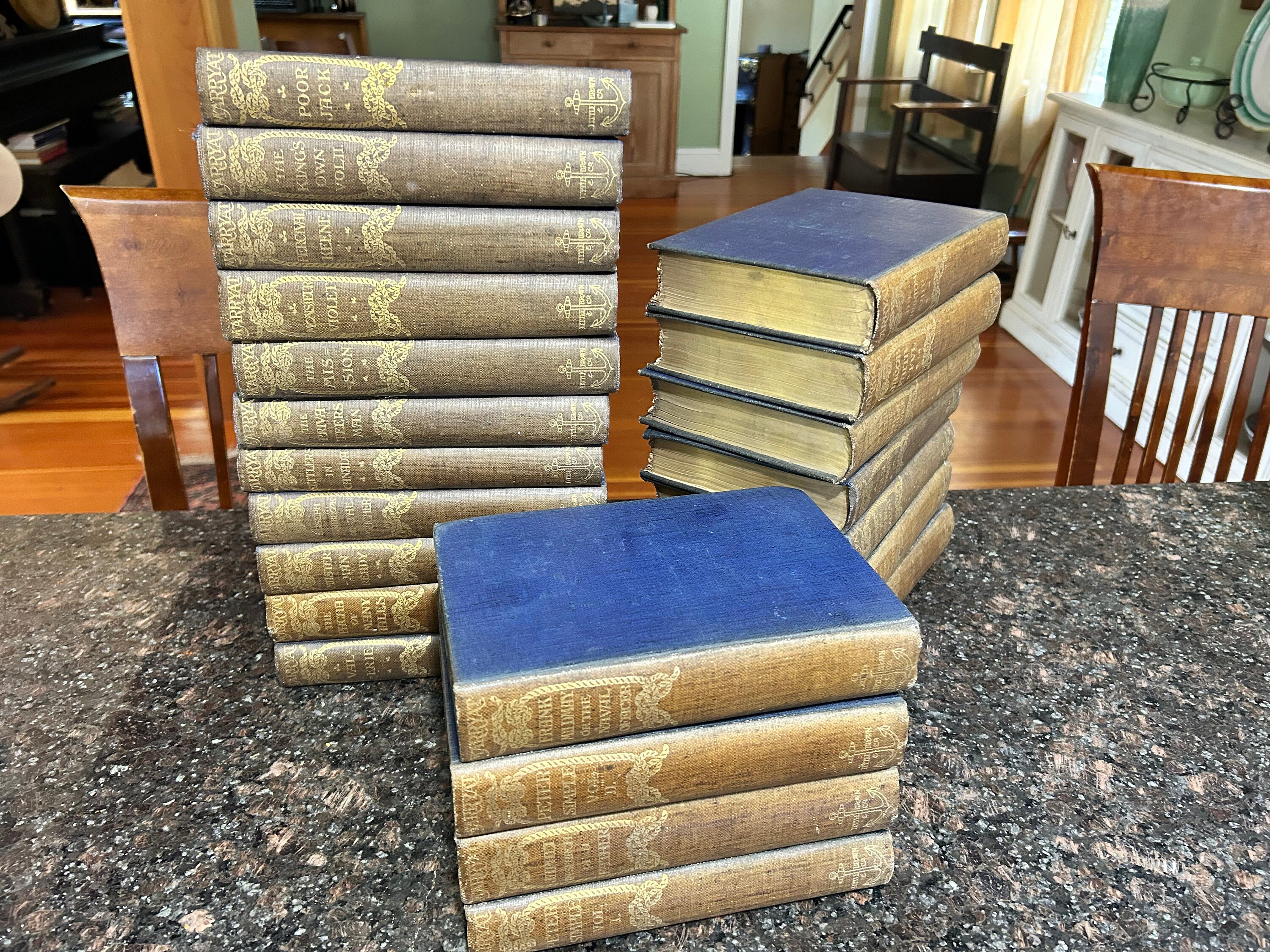 Rare Captain Marryat Book Series Collection - 1895 - Gilded Antique ...
