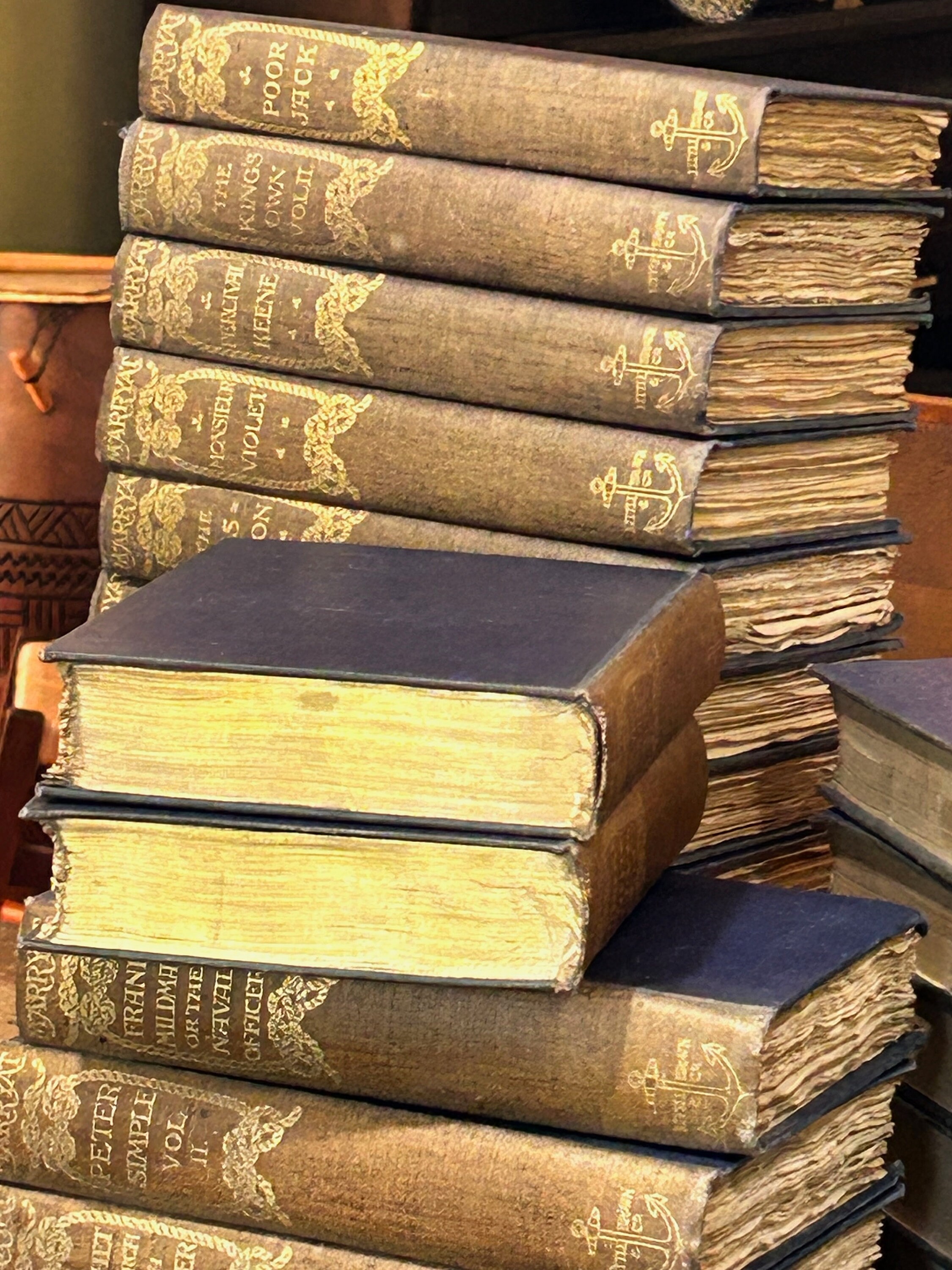 Rare Captain Marryat Book Series Collection - 1895 - Gilded Antique ...