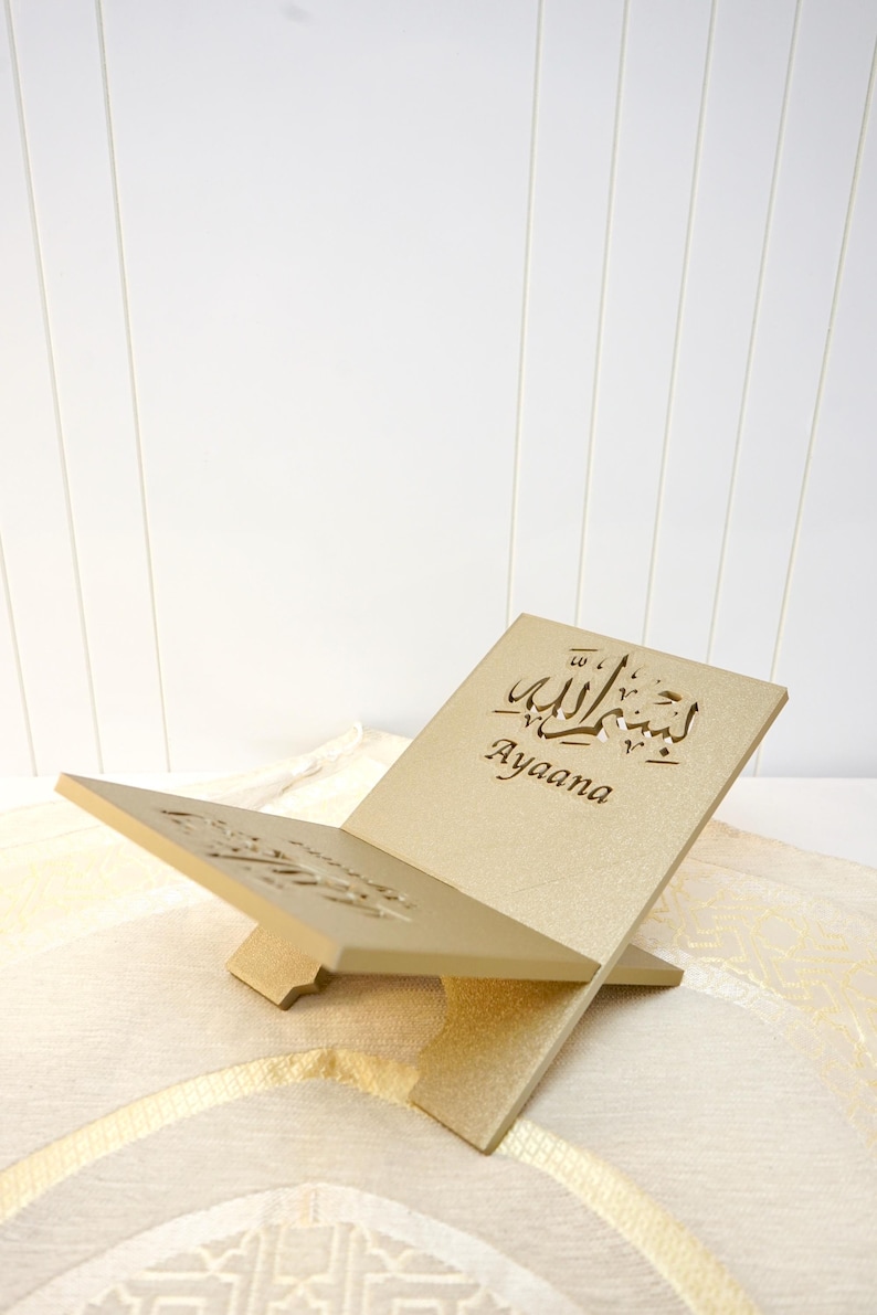 Quran Stand – Personalised Islamic Rehal – 3D Printed Muslim Gift ...