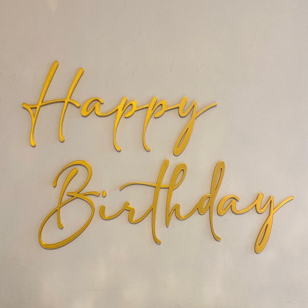 Custom 3D Printed Happy Birthday Wall Art | Personalized Birthday ...