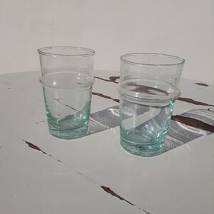 Moroccan Green Beldi Glass, Handmade Tea Glass, 4ps - Etsy