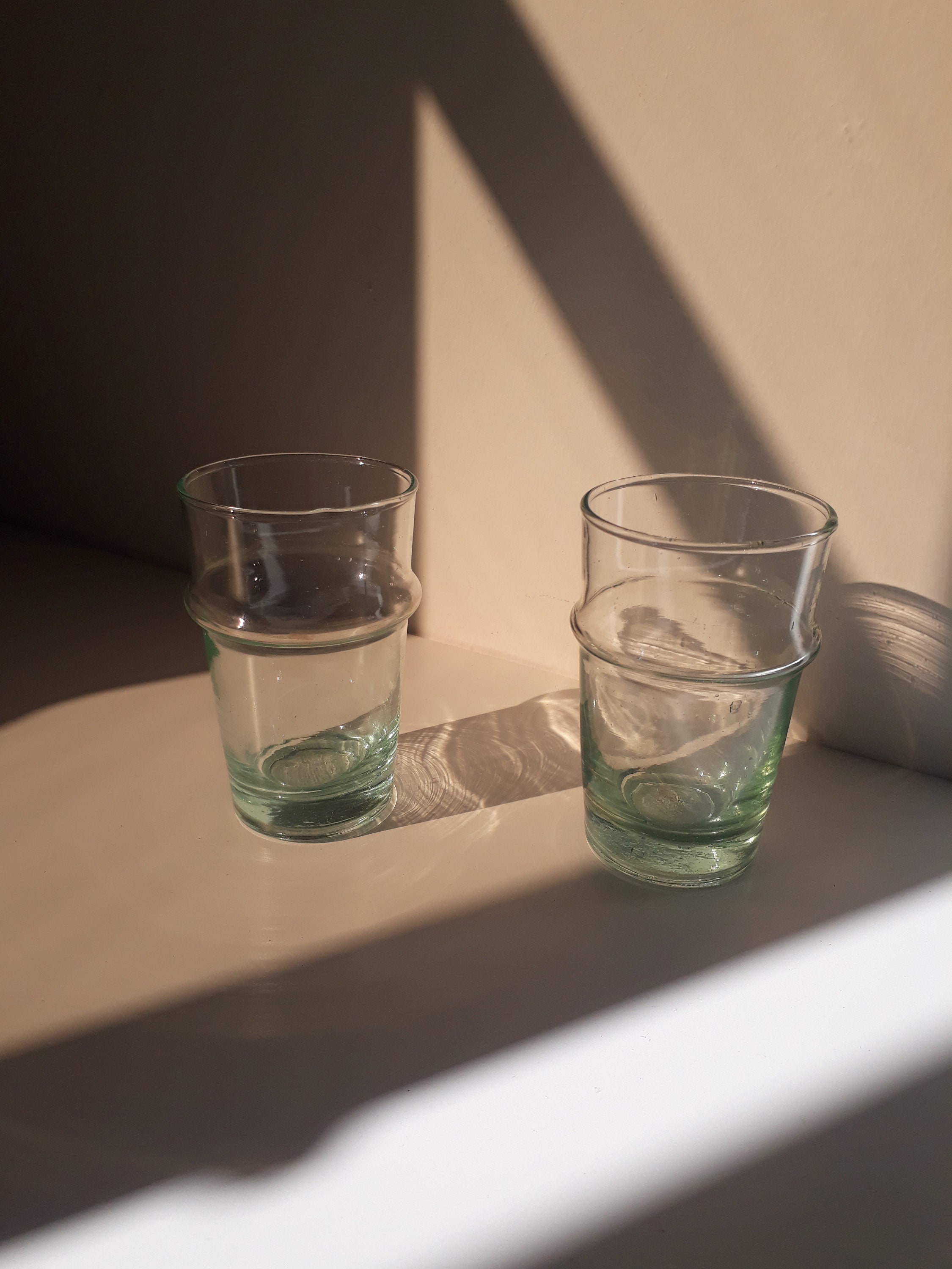 Moroccan Green Beldi Glass, Handmade Tea Glass, 4ps - Etsy