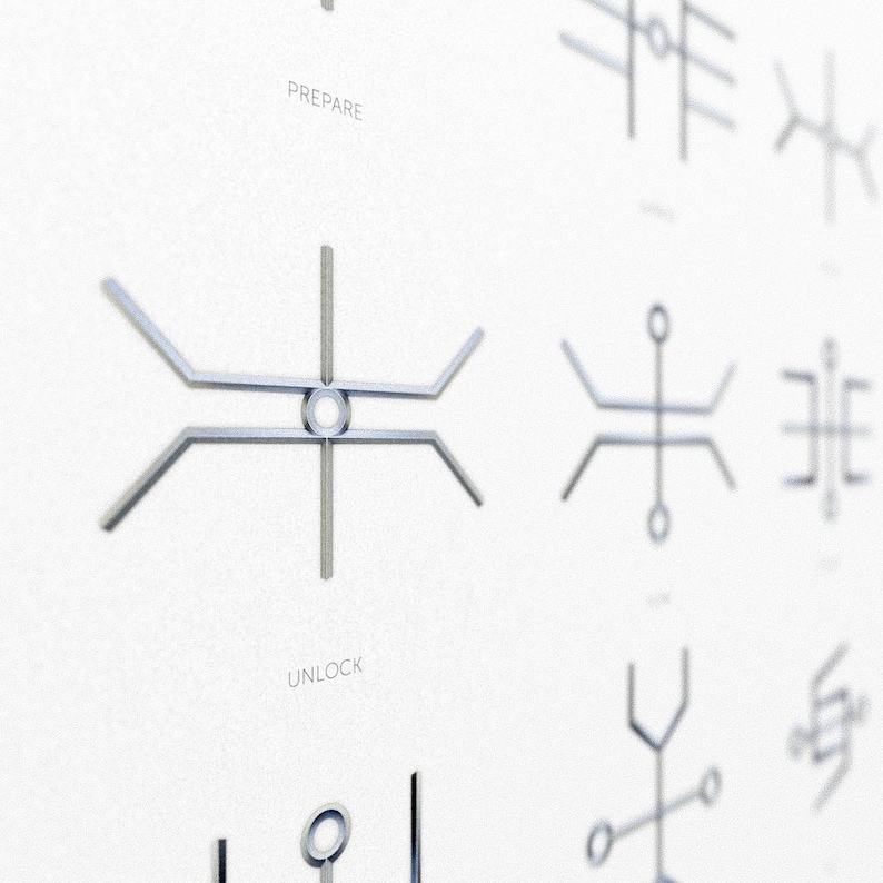 Bashar Sacred Circuits Poster | 15 Glyphs Spiritual Vertical Art Print ...