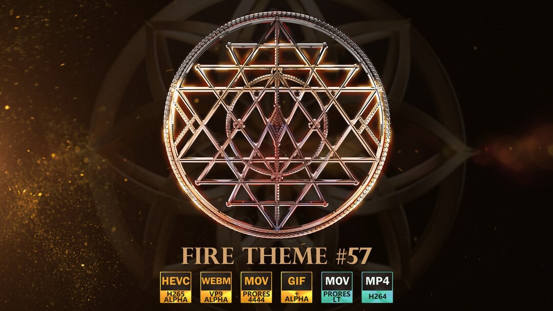 Fire Theme #57 - Animated Sacred Geometry Symbol - Digital Art - Etsy