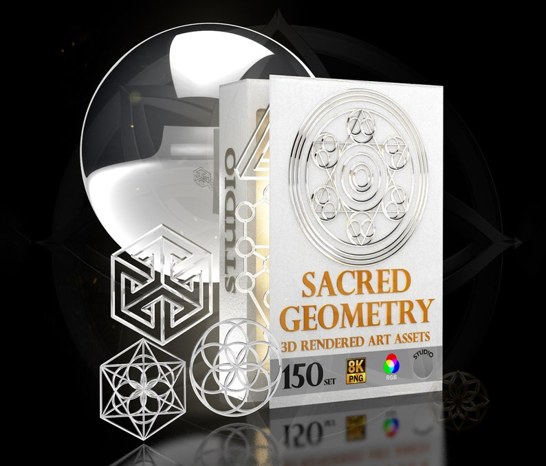 Sacred Geometry PNG 3D Rendered Bundle | Mandala | Abstract - Etsy