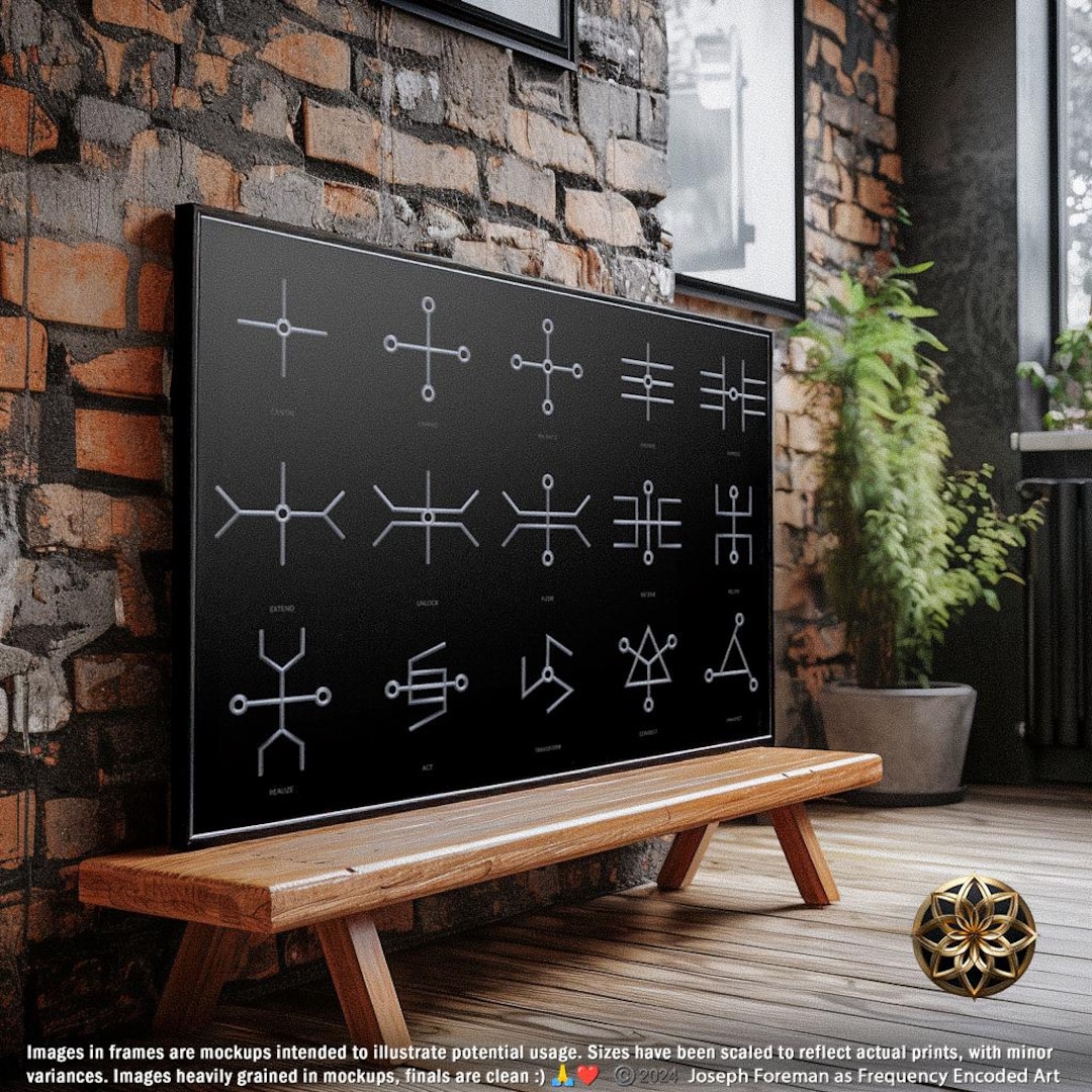 Bashar Sacred Circuitry Poster Horizontal | 15 Glyphs Bashar | Custom ...