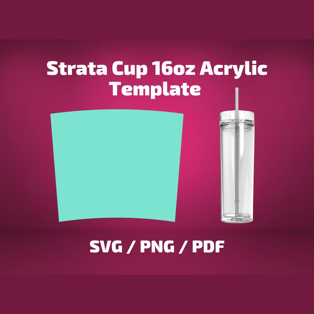 16 Oz Strata Cup Tumbler Template SVG PNG PDF Sublimation Full Wrap ...