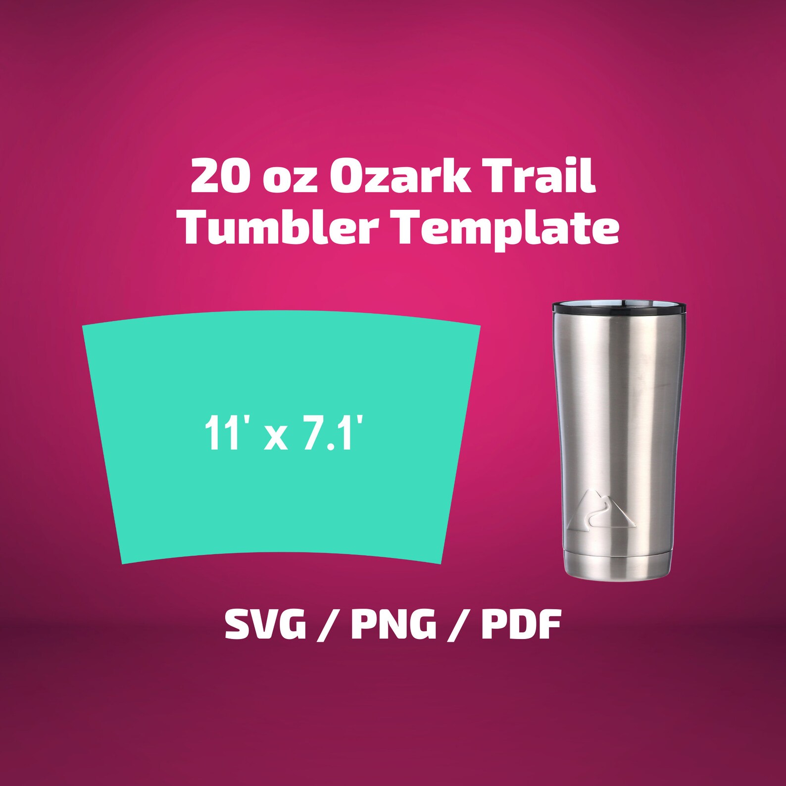 Ozark Trail 20 Oz Tumbler Template SVG PNG PDF Sublimation Wrap Silhouette and Cricut - Etsy