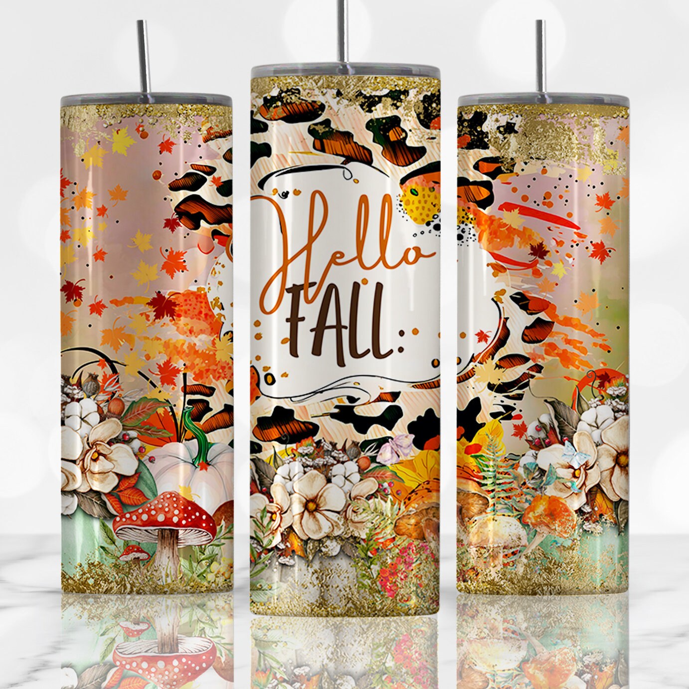 Hello Fall Leopard Print Bleach Spot Pumpkin Vibes Hello Fall ...