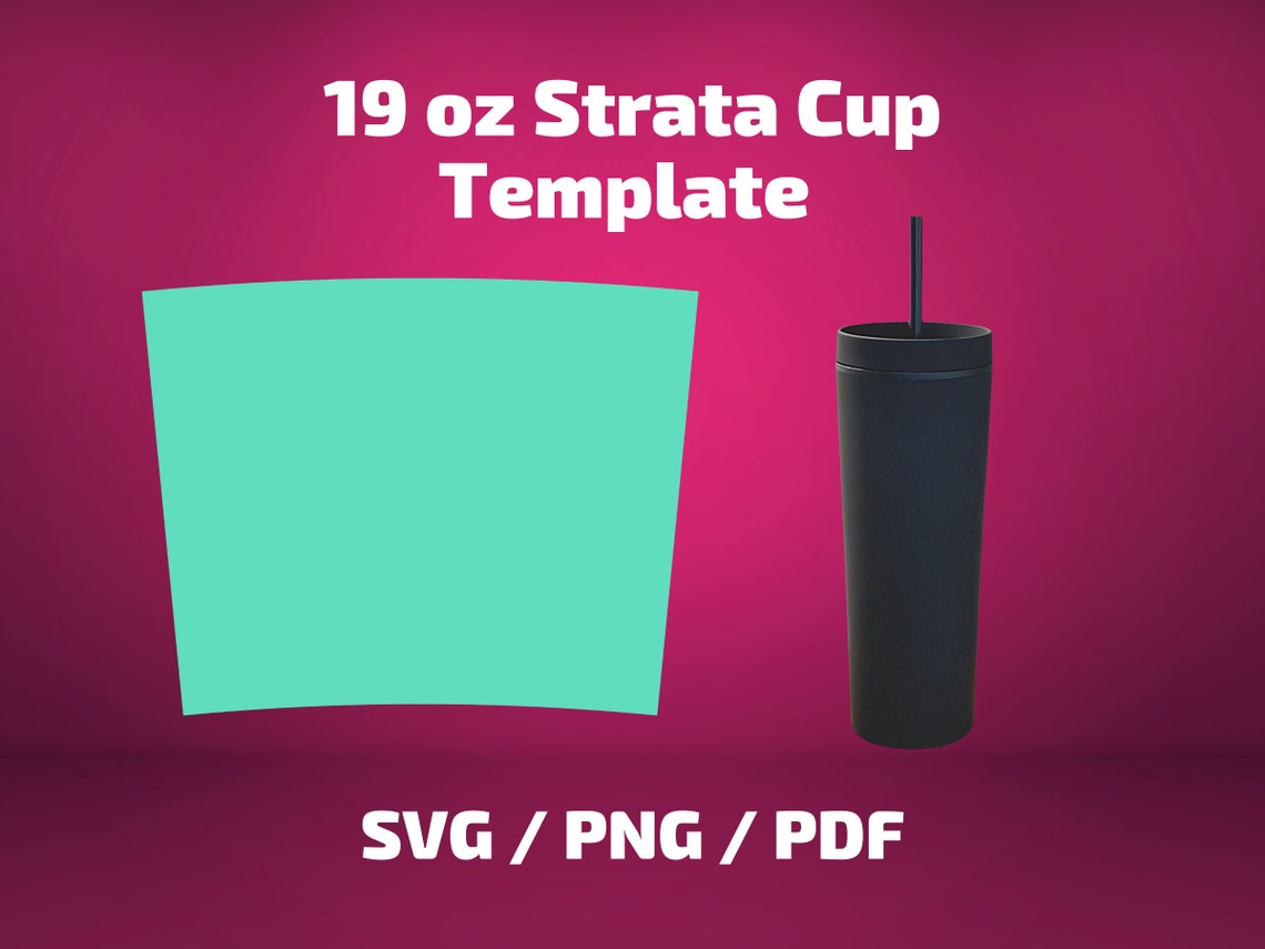 19 Oz Matte Black Cup Tumbler Template SVG PNG PDF Sublimation - Etsy