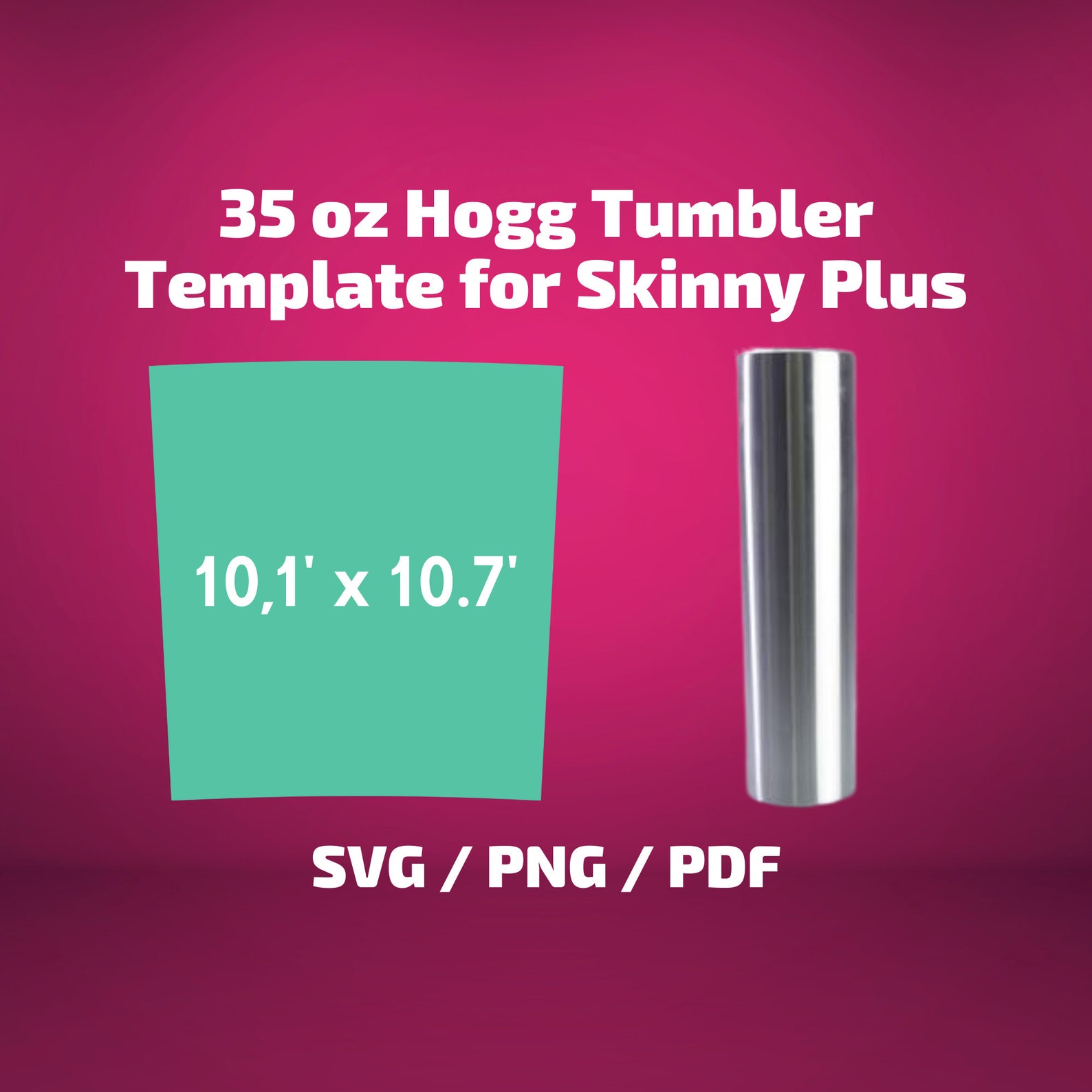 Hogg 35 Oz Skinny Plus Tumbler Template SVG PNG PDF Sublimation Wrap ...