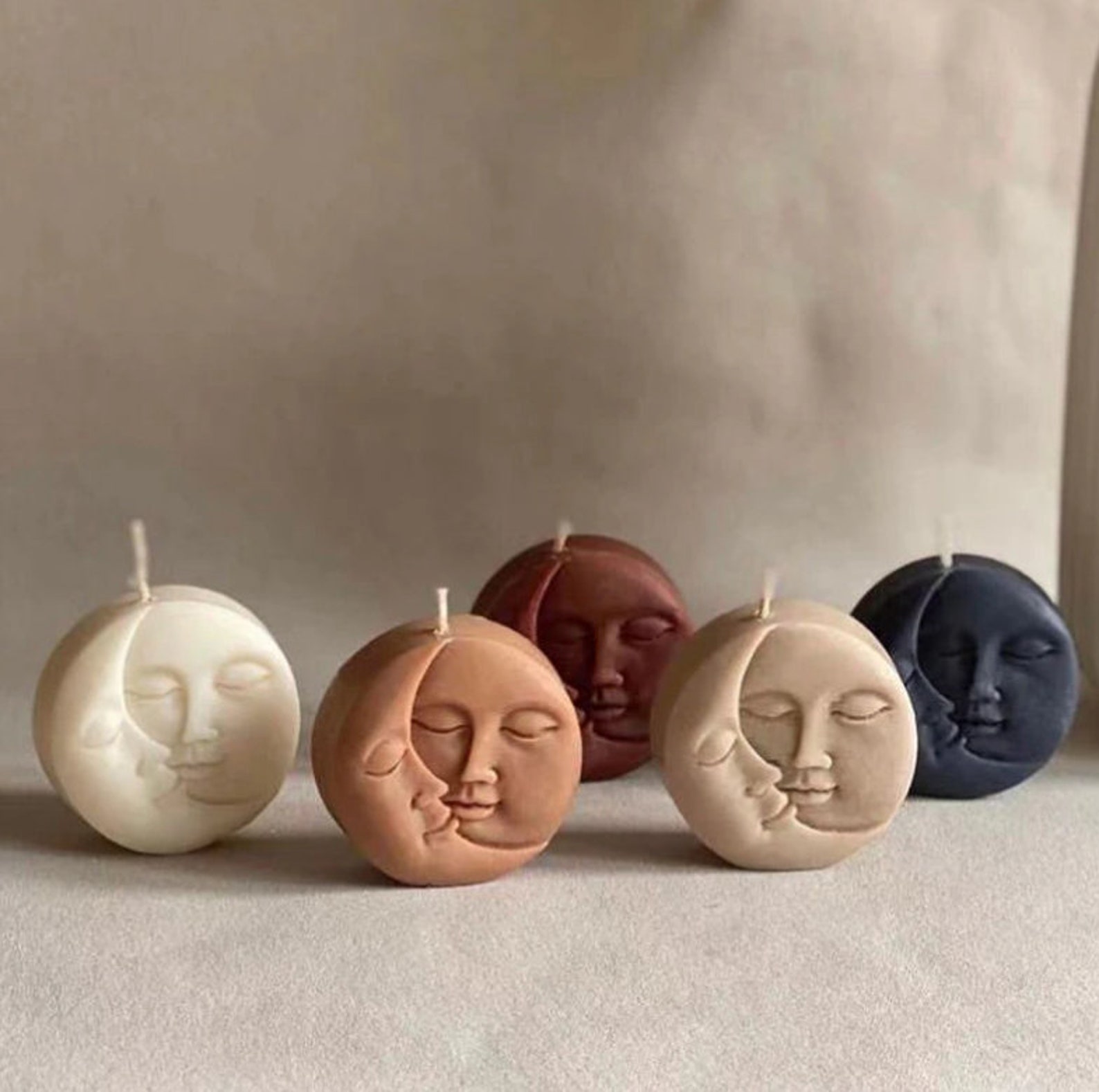 DIY Silicone Candle Mold Moon and Sun - Etsy