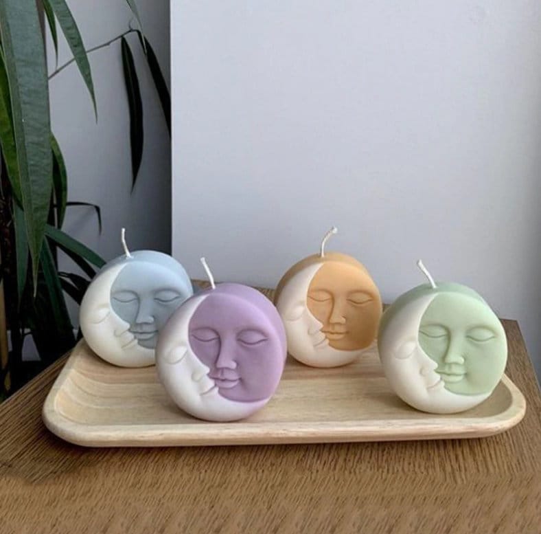 DIY Silicone Candle Mold Moon and Sun - Etsy