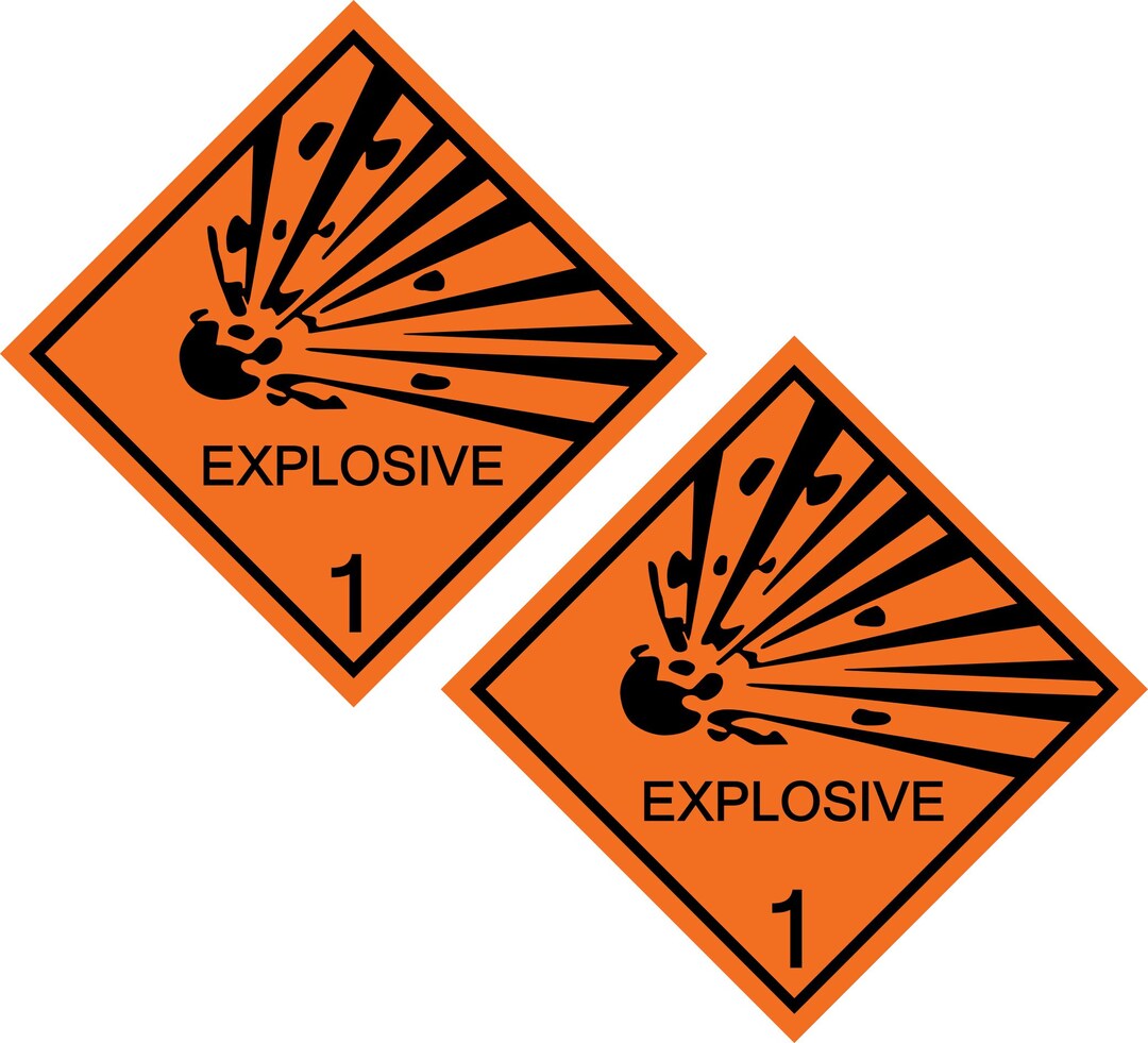 2x 3" Explosives Warning Vinyl Decal - Etsy