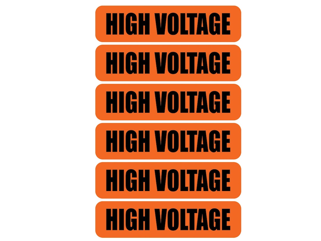 6 Pack of High Voltage Conduit Warning Vinyl Decal - Etsy
