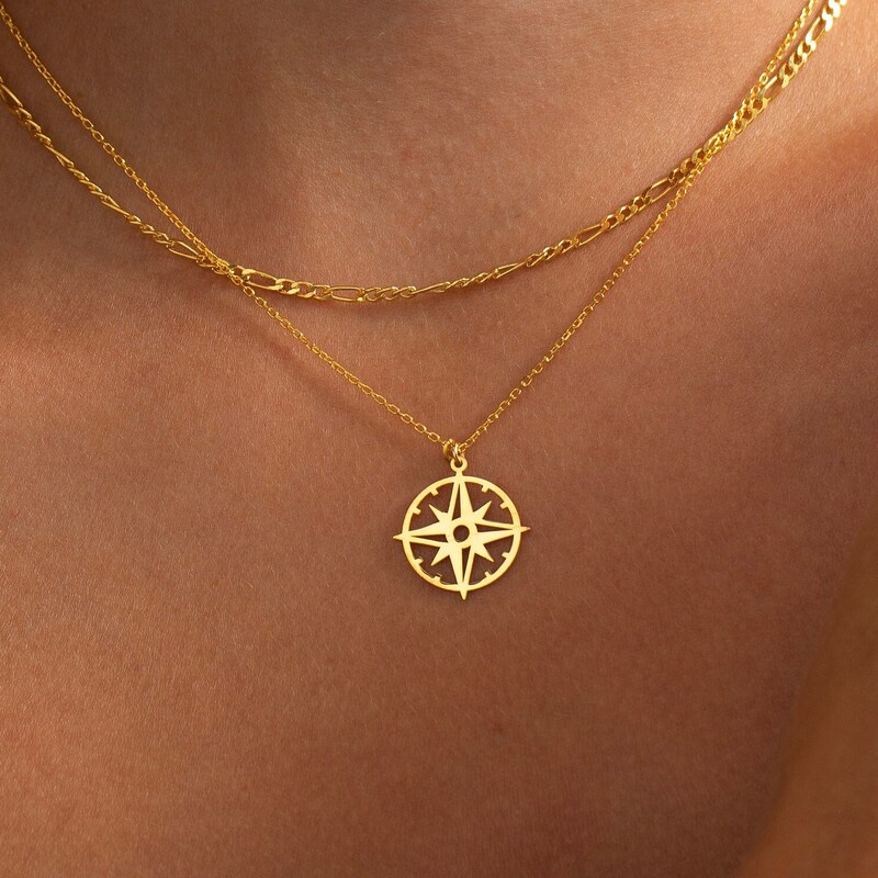 Compass Necklace - Etsy