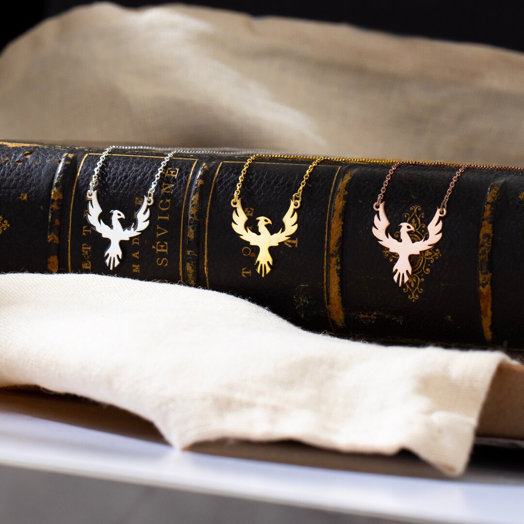 14K Gold Phoenix Necklace, Silver Phoenix Bird Necklace | Phoenix ...