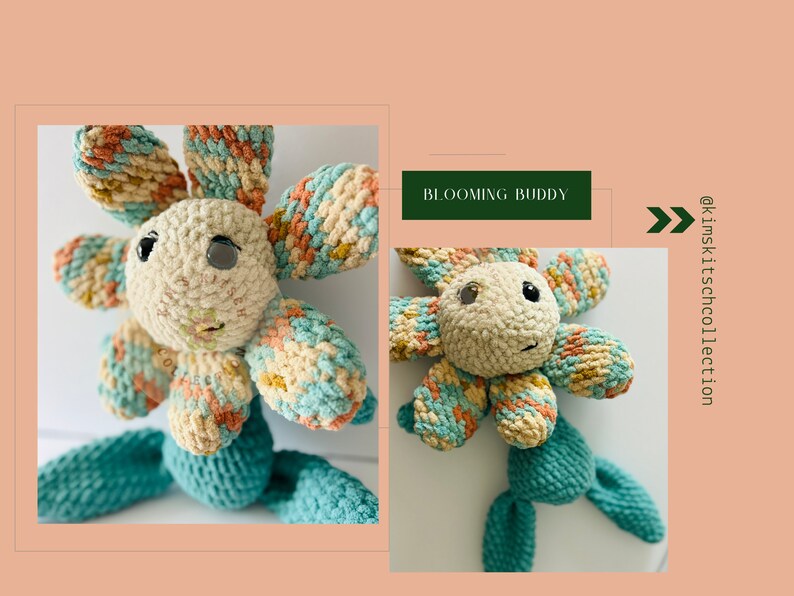 BLOOMING BUDDY: Low-sew Amigurumi Pattern (crochet Flower-pdf Download ...