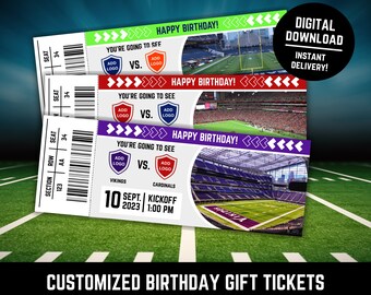 Customized Replica Football Ticket Gift Perfect Way to Give Digital ...
