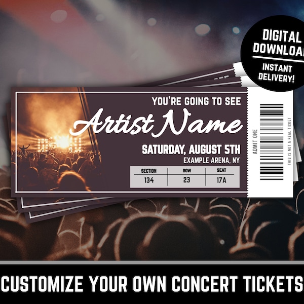 Concert Ticket Party Invitation - Etsy