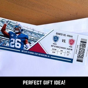 Customized Replica Football Ticket Gift Perfect Way to Give Digital ...