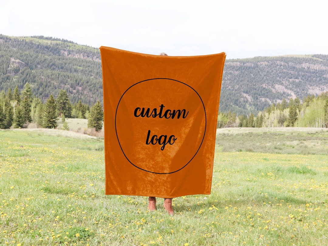 Custom Blanket With Photo, Team Blanket, Business Logo Blanket, Team ...