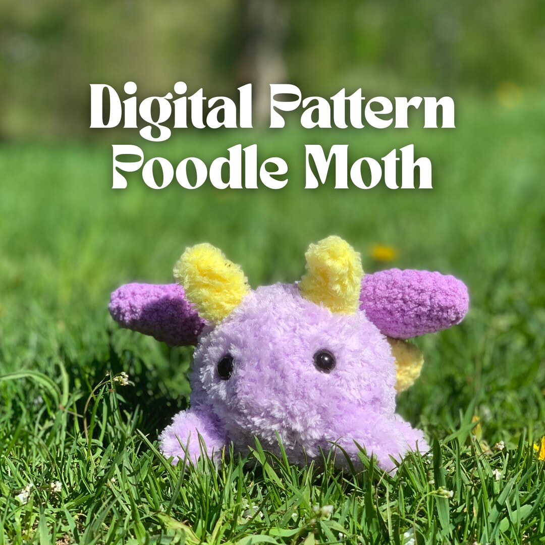 Poodle Moth Crochet Pattern - Amigurumi Insect PDF Easy Cute Plush Toy ...