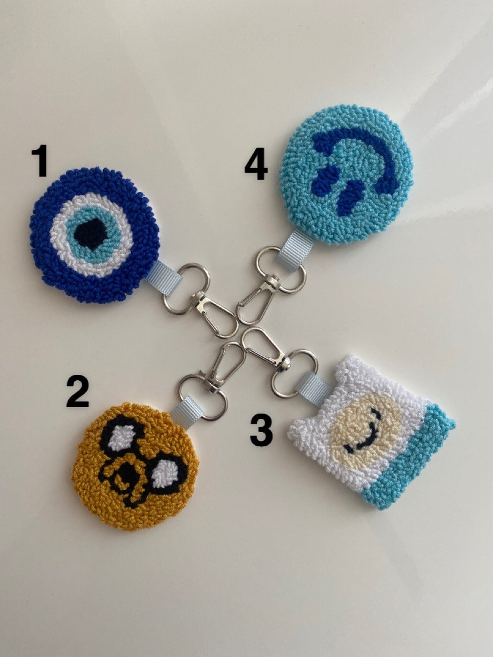 Keychain Charm, Tufted Charm, Punch Keychain, Punch Needle Keychain ...