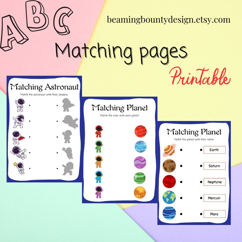 Planet Worksheet Set | Kids Fun Worksheet | Worksheet Set With Answer ...