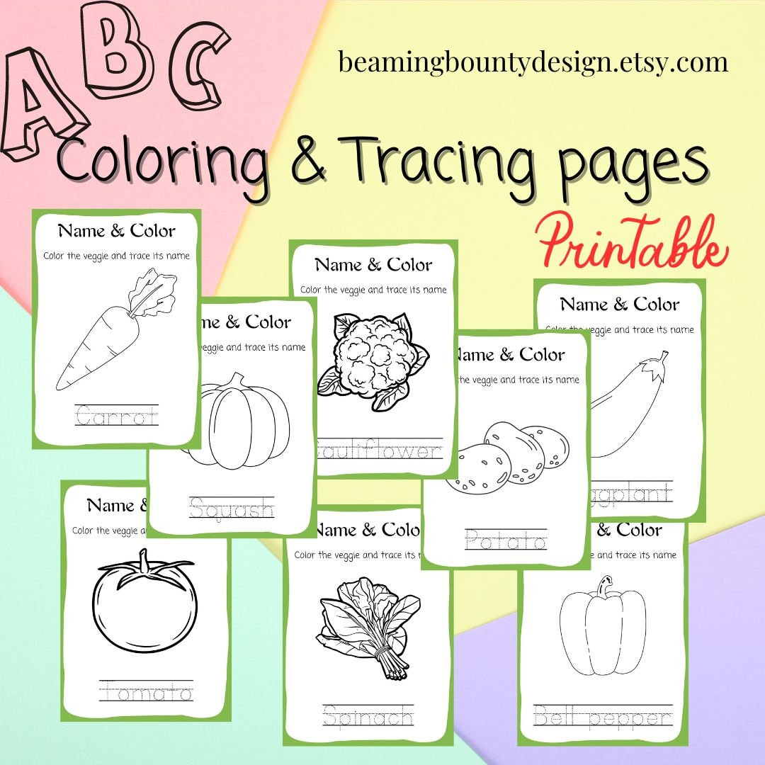 Vegetable Worksheet Set Kids Fun Worksheet Worksheet Set With Answer ...