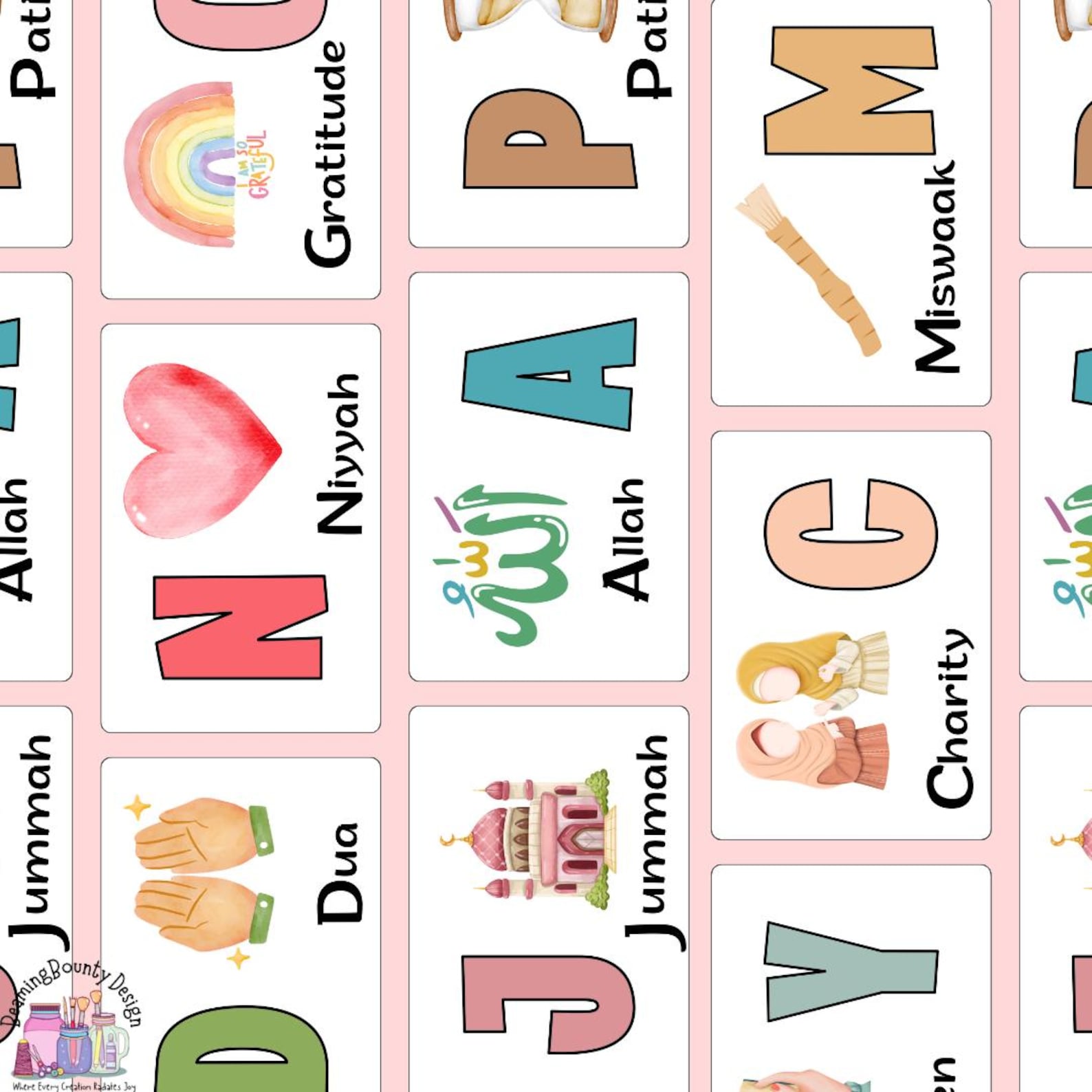 Islamic ABC Flashcards | Fun Educational Printable for Muslim Kids ...