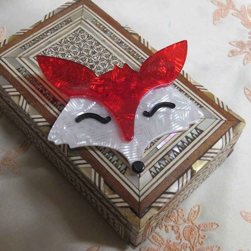 Fox Brooch - Etsy