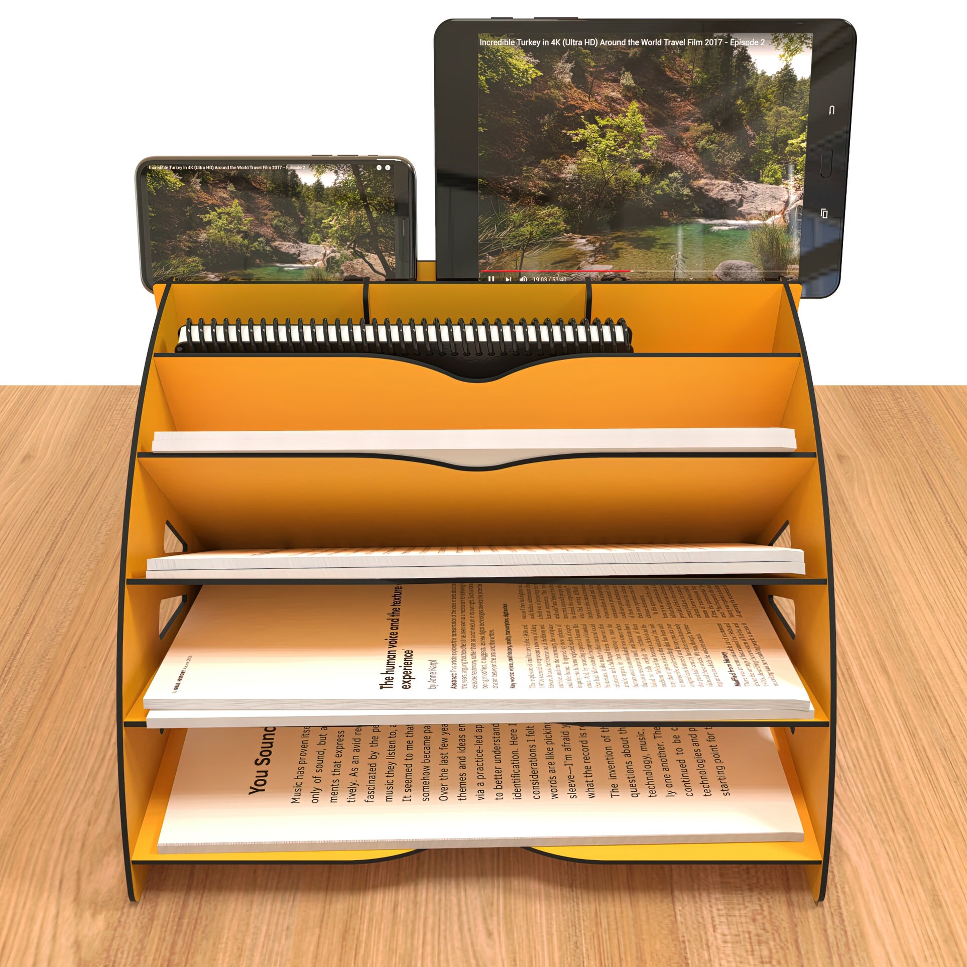 Wooden Document Organizer, Desk Shelf, Document Holder, Office ...